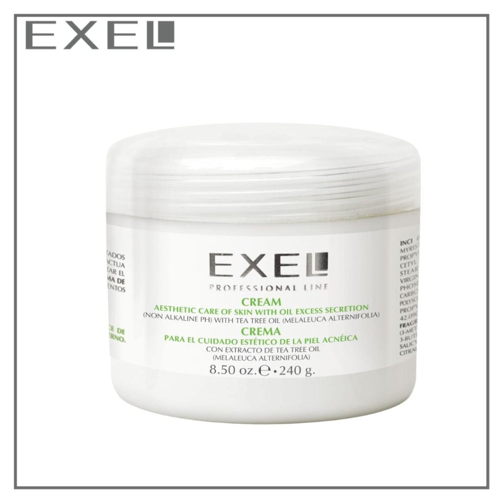 EXEL – Crema p/Cuidado Piel Acne c/Tea tree Oil – 250 g – Jempro