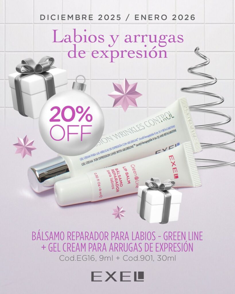 Promo EXEL – 20% Off Labios y Arrugas de Expresión Balsamo Rep Labios + Gel Crema Expression ...